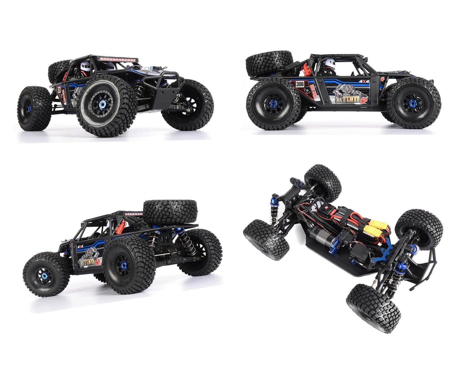 AUTOMODELO ELÉTRICO BRUSHLESS RTR 110KMH DESERT BUGGY ATOM 6S 1/8 4WD ...