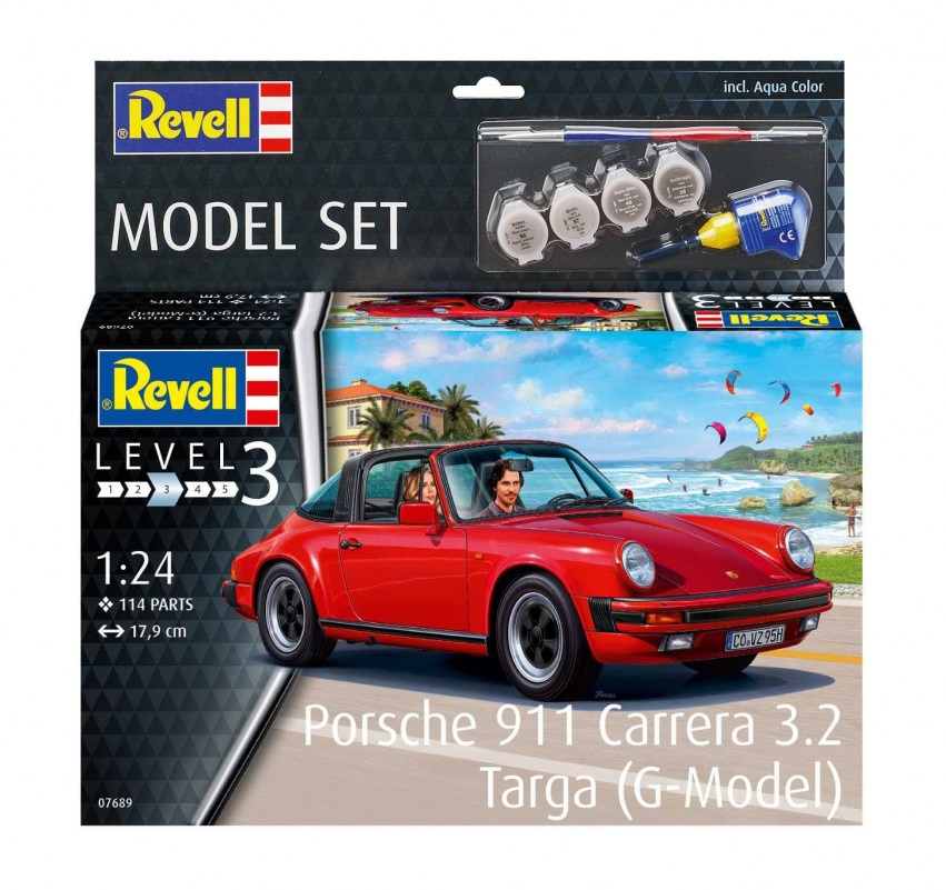 KIT PARA MONTAR REVELL MODEL SET PORSCHE 911 CARRERA 3.2 TARGA (G-MODEL ...