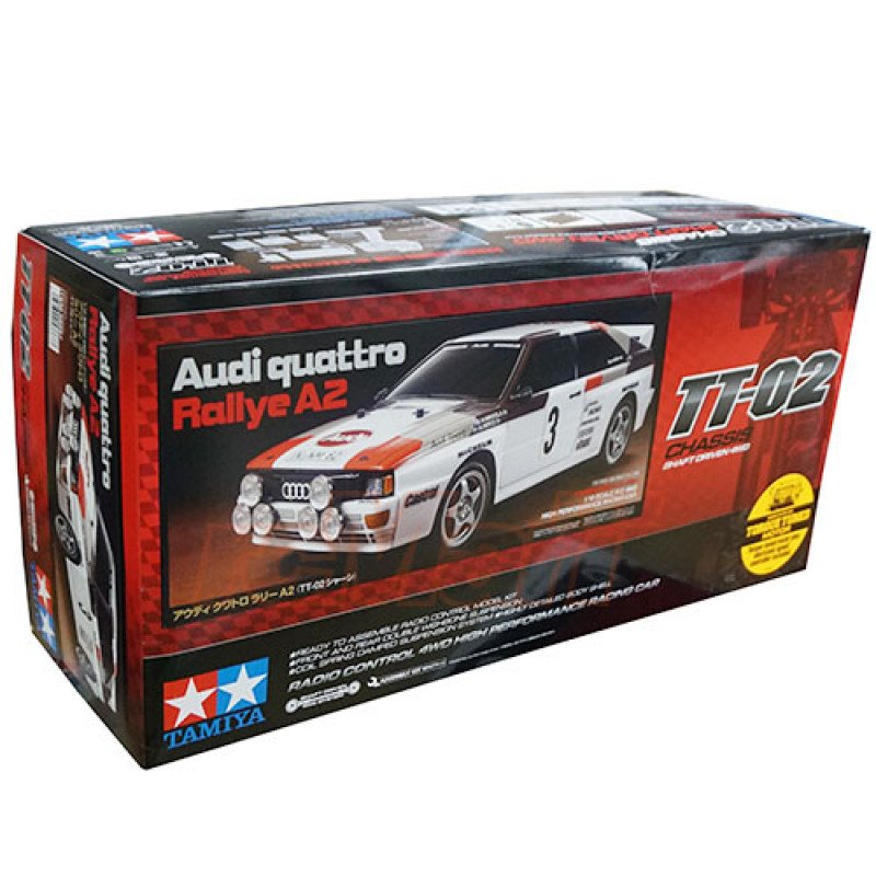 KIT PARA MONTAR AUTOMODELO TAMIYA TT02 AUDI QUATTRO RALLYE A2 1/10 4WD ...